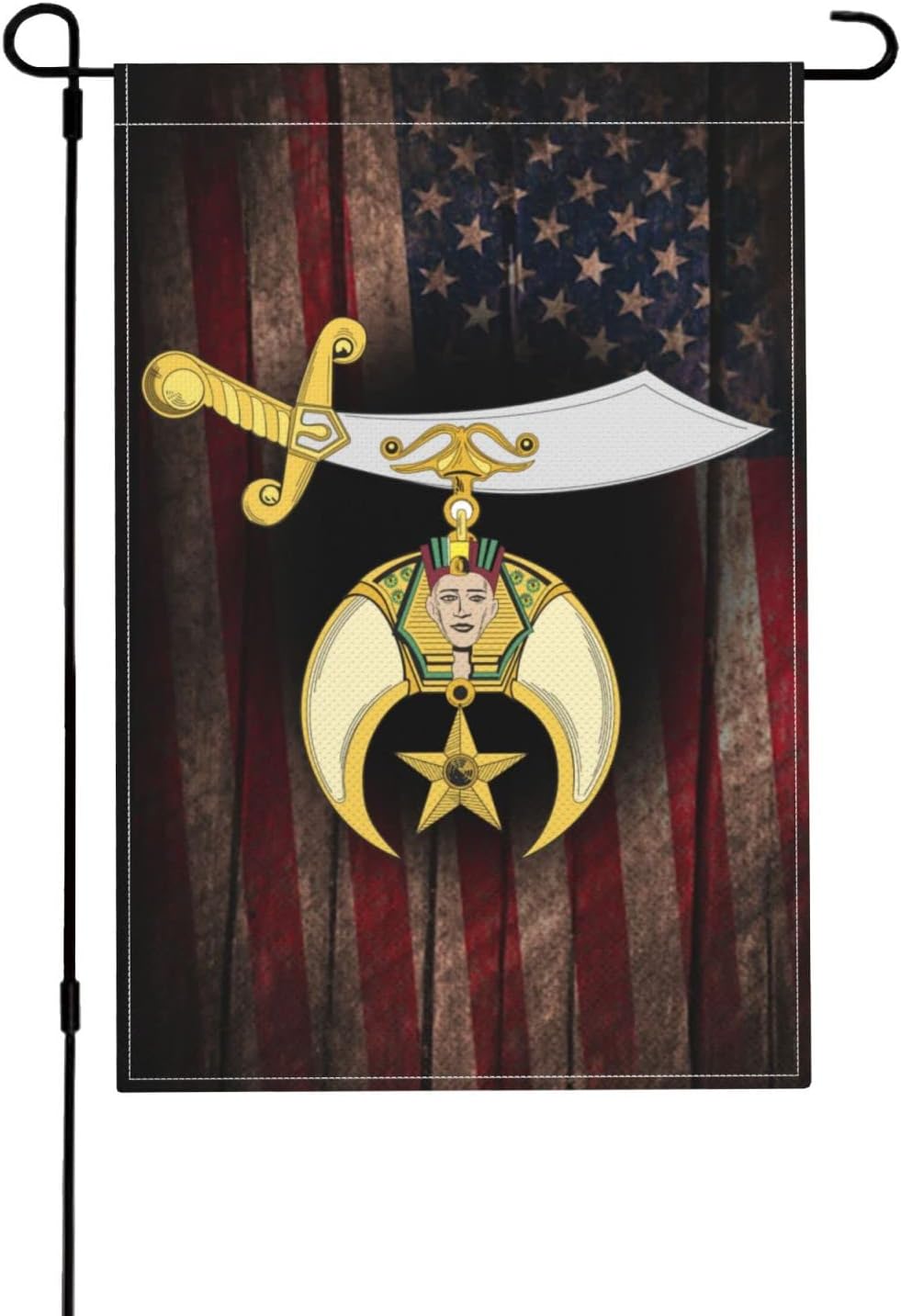 Amazon.com : Masonic Shriner Split Flag 12x18 Ft Double-Sided Garden ...