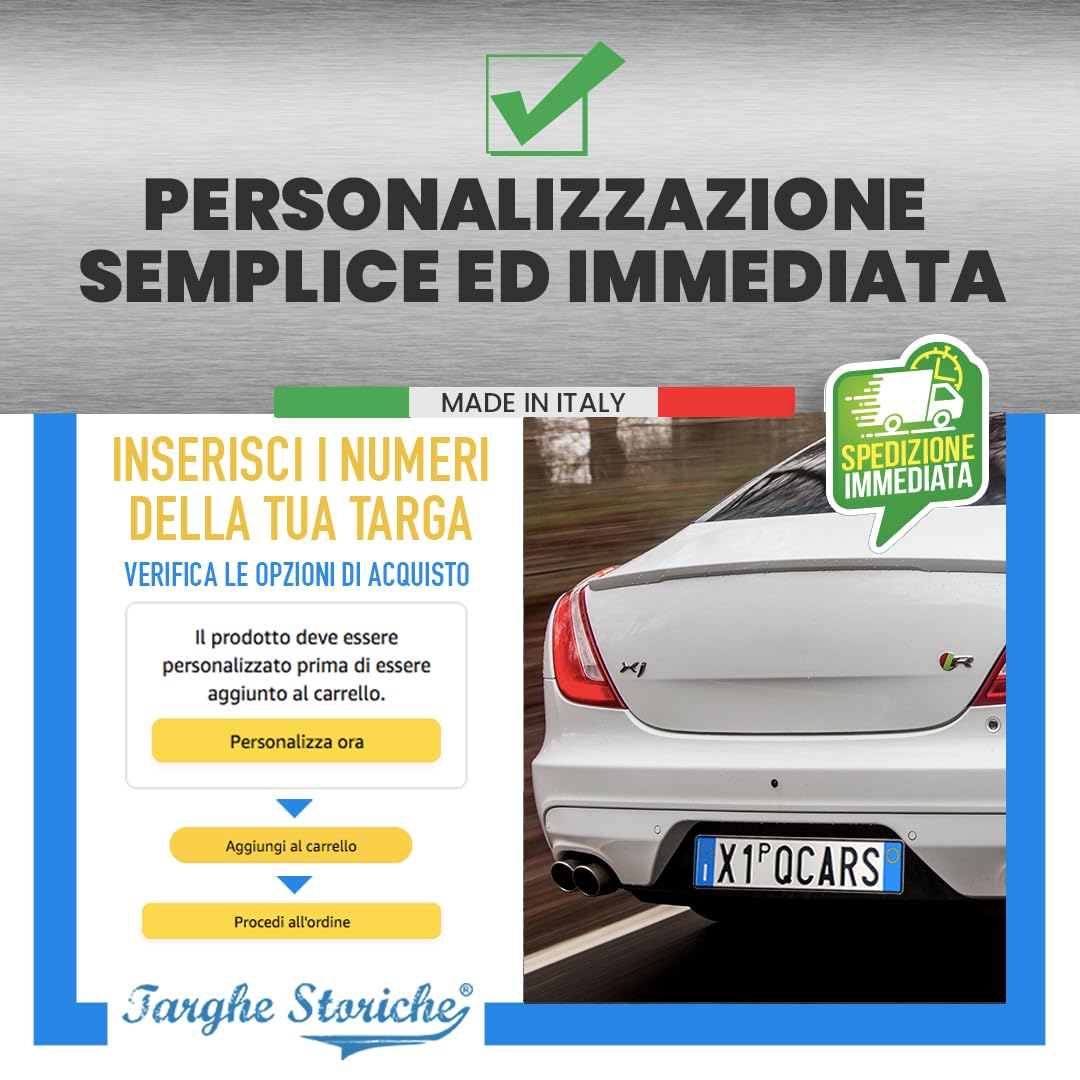 Toldo Furgoneta TARGA AUTO PROVA IN ALLUMINIO CATARIFRANGENTE NUMERI E ...