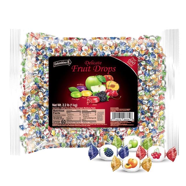 Amazon.com : Colombina Fruit Drops - Bulk Hard Candy Mix with 667 ...