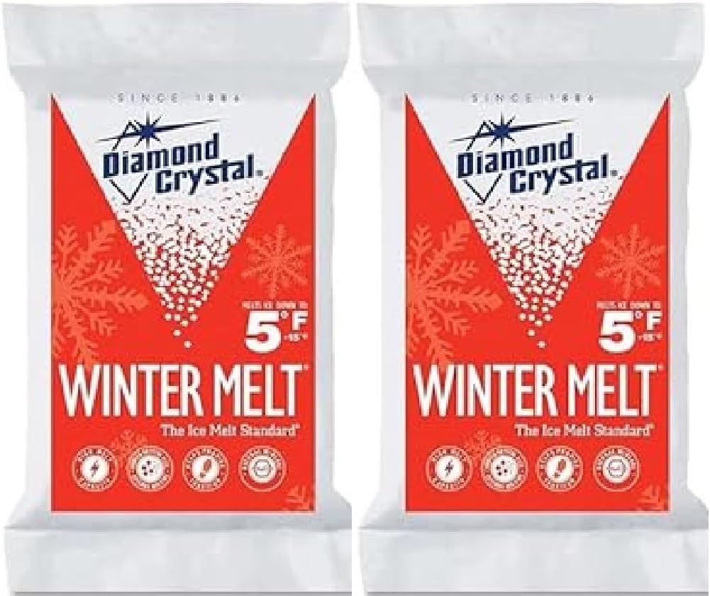 Amazon.com : Diamond Crystal Winter Melt Snow Ice Melt Salt, 25lb Bag 2 ...