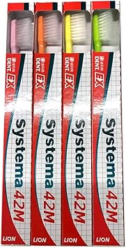 Amazon | DENT.EX システマ 歯ブラシ4本 アソート 42M(レギュラー ふつう) | DENT.EX systema | 大人用ハブラシ 通販