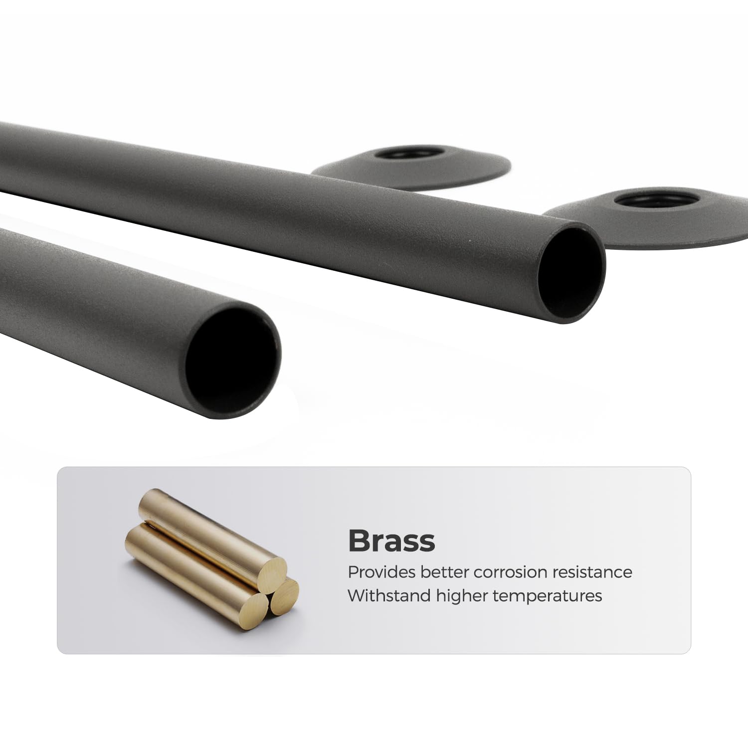 VANCOCO Pipe Tails Antique Brass 15mm X 300mm Radiator Pipe Collars ...