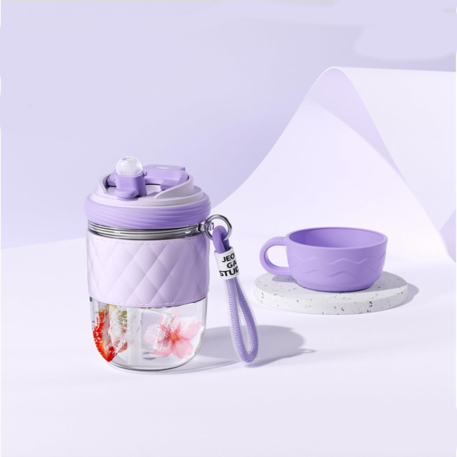 Amazon | 「300ml/450ml容量・ストロー付き」 水筒 tritan材質 ミニボトル マグコップ フィットネスポット 保温・保冷 出勤 通学 オフィス 直飲み 軽量 漏れない ...