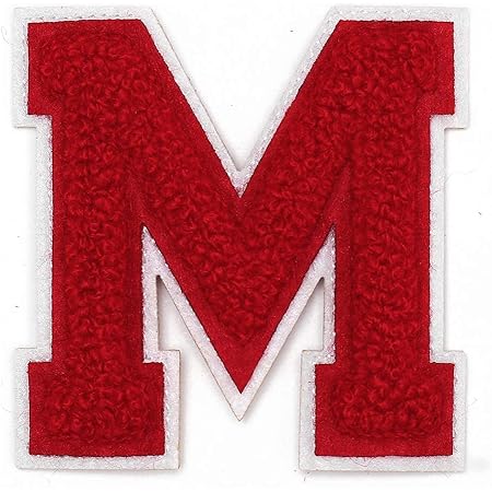 Amazon.com: Letter M - 2-1/2" Chenille Stitch Varsity Iron-On Patch by ...