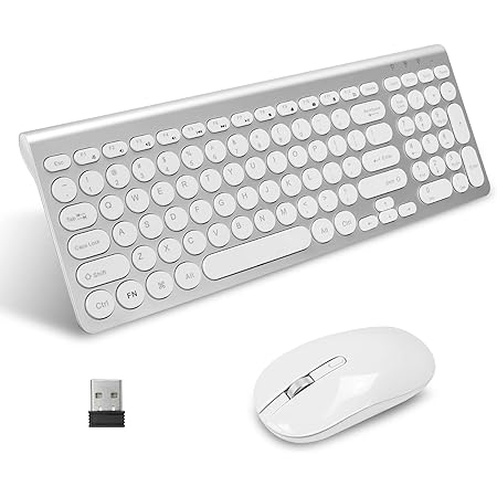 Amazon.com: Green Keyboard and Mouse Wireless, Vivefox Teal Wireless ...