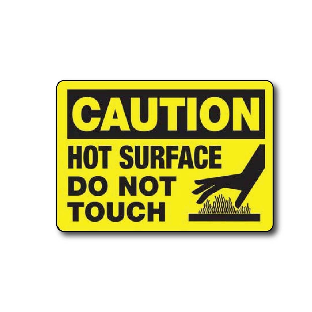 ISEE 360® Caution Hot Surface Do Not Touch Sign Printed Sticker for ...