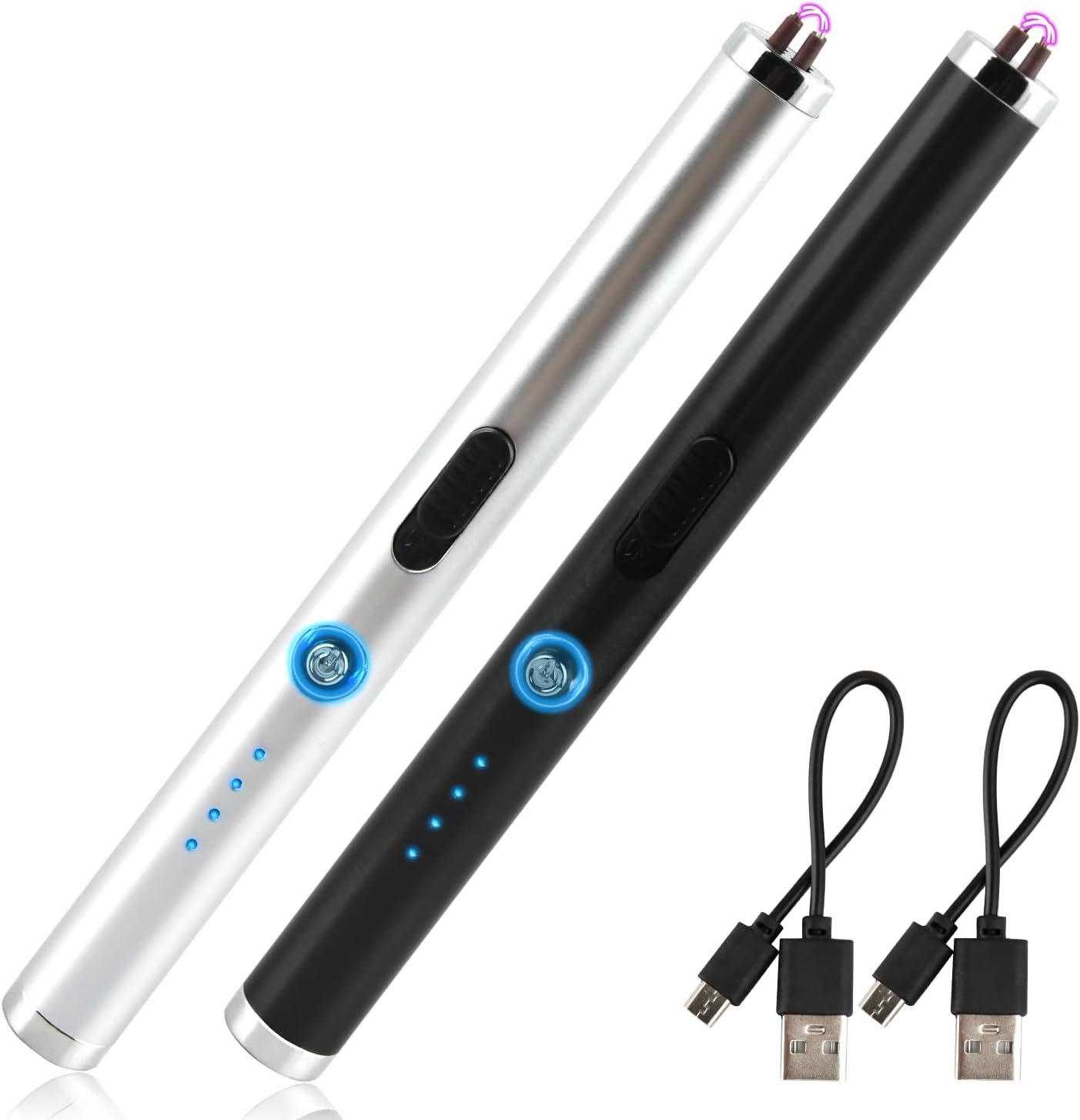 2 Pcs Encendedor Electrico, Mechero Electrico USB Recargable, Arco ...