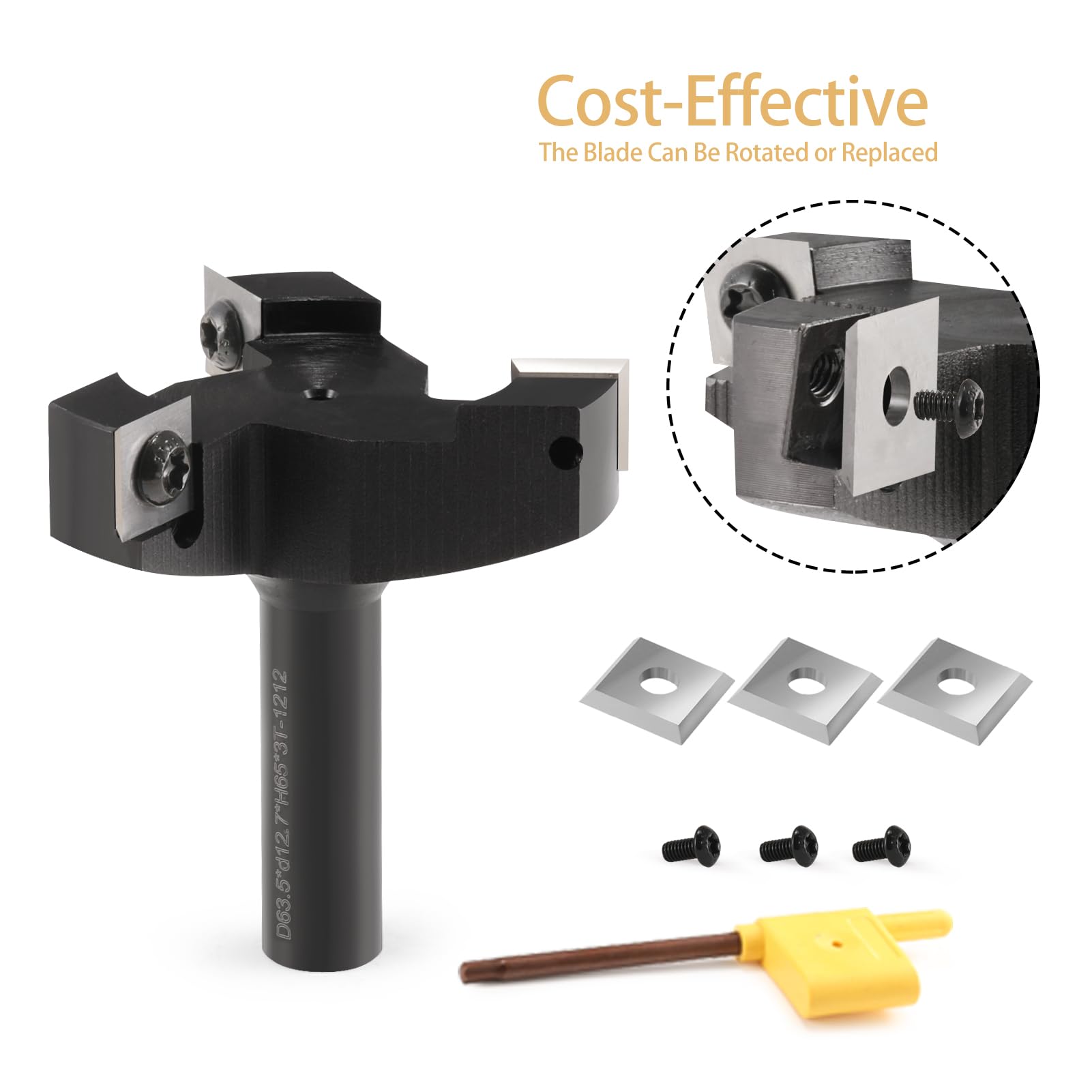 Snapklik.com : CNC Spoilboard Surfacing Router Bit, 1/2" Shank 2 ...