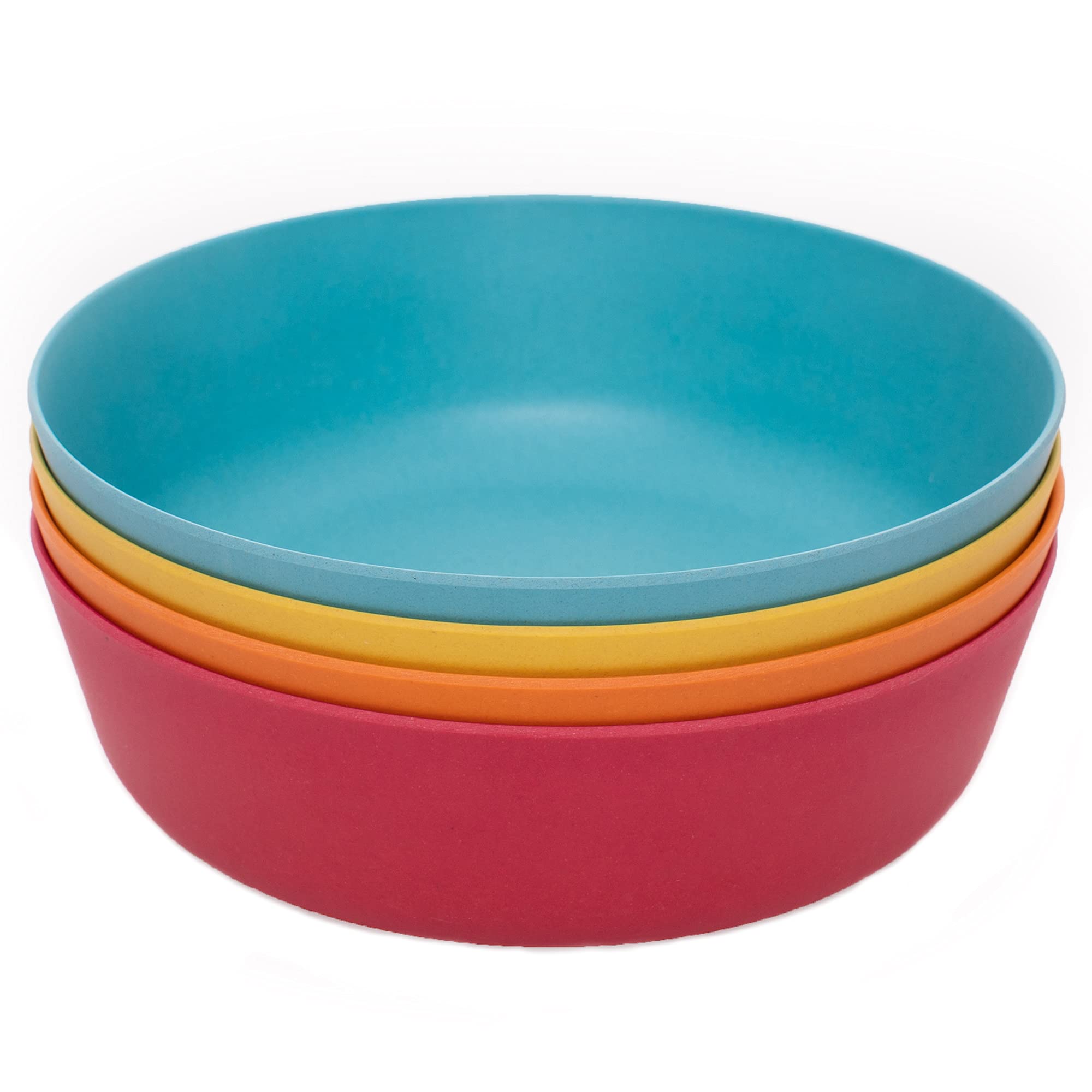 Snapklik.com : WeeSprout Bamboo Kids Bowls, Set Of Four 15 Oz Kid-Sized ...