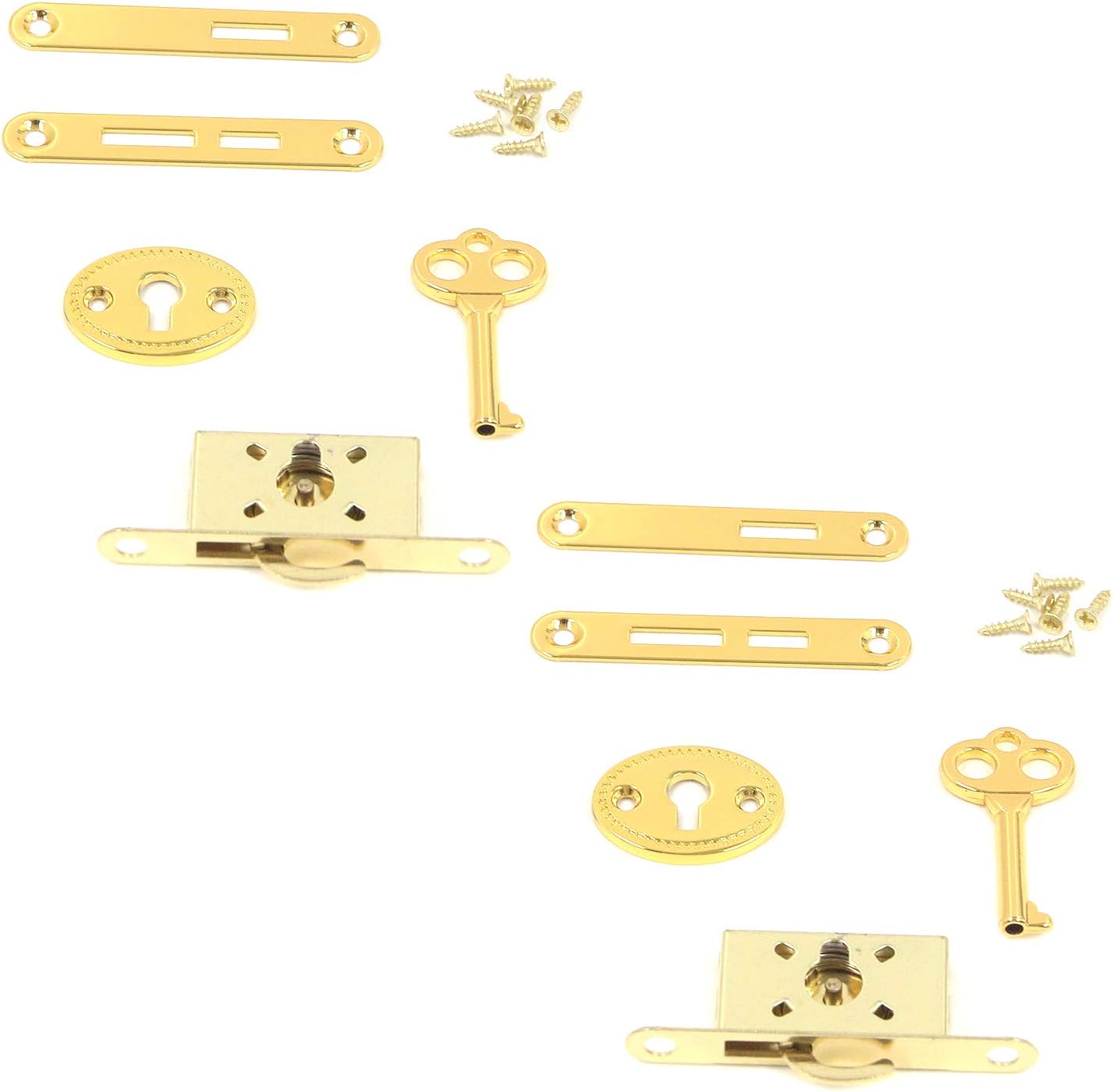 Cabinet & Furniture Locks Karcy Small Jewelry Box Lock Gold Plated Half ...