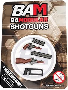 Brickarms BAM Modular Shotguns with Hacksaw for Building Minifigures ...