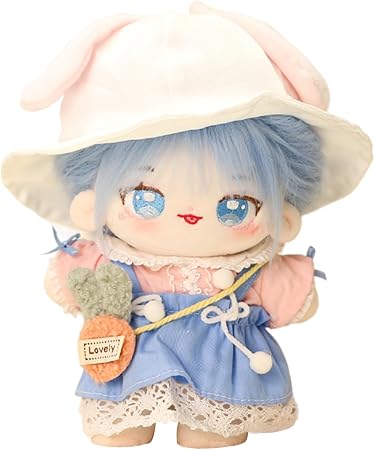 Amazon.com: CALEMBOU Plush Cute Cotton Doll, 20 cm, with 2 Sets Cute ...
