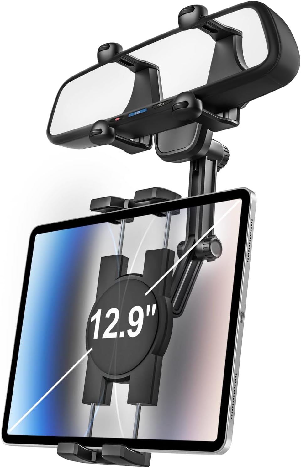 Amazon.com: woleyi Car Rear View Mirror Tablet Holder - 360° Rotatable ...