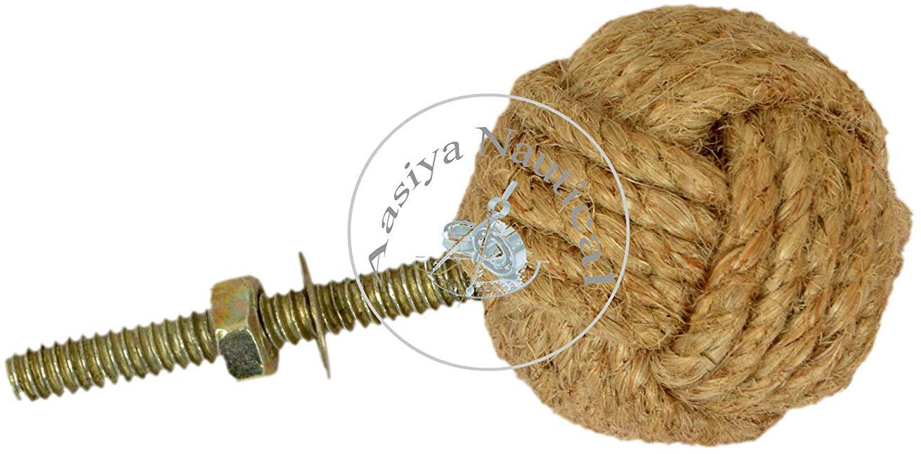 Cabinet Knot Rope Knob/Jute Door Knobs Beach Seaside Home Decor Gift ...