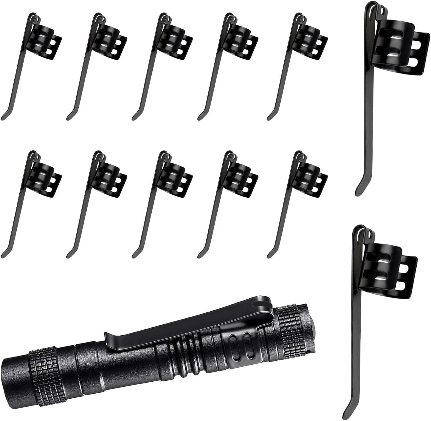 HRXMS 20 Pieces Replacement Flashlight Clip for Removable Accessories ...