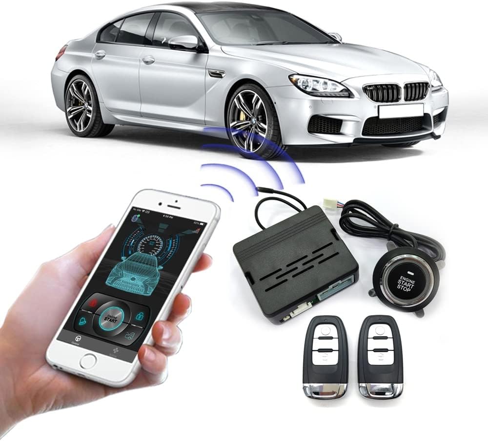 MR SMART 12V Car Passive Keyless Entry System PKE Engine Starter Push ...
