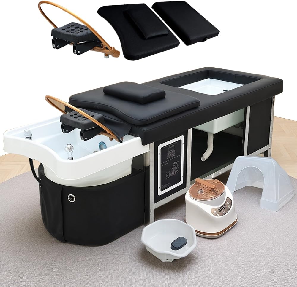 Amazon.com: Head Spa Bed, Massage Shampoo Bed with Open Footbath ...