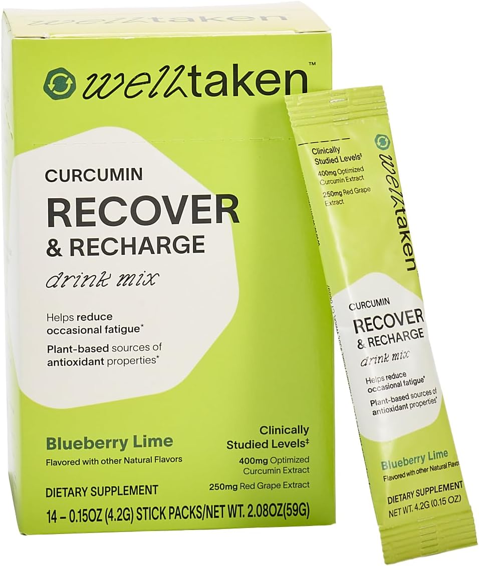 Amazon.com: WellTaken Turmeric Curcumin Recover Powder - Blueberry Lime ...