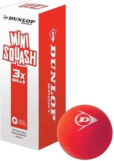 Dunlop Kids Fun Outdoor Activity Game Racquet Mini Squash Ball Red Pack ...