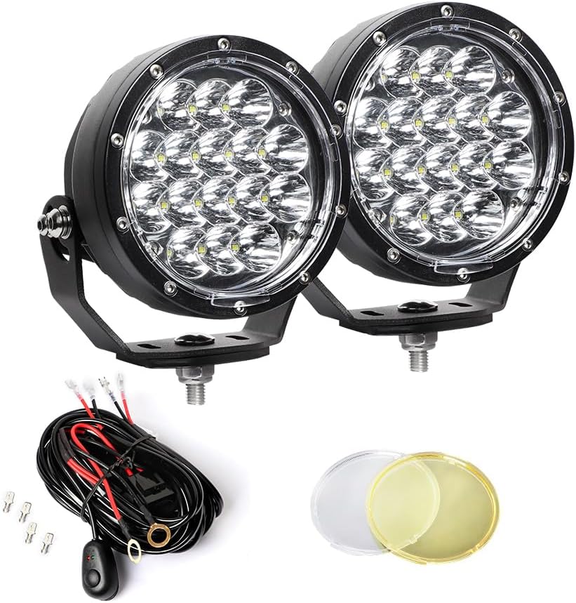 EXZEIT 5 Inch Led Driving Lights Round, 80W 11200 Lumens Waterproof Fog ...