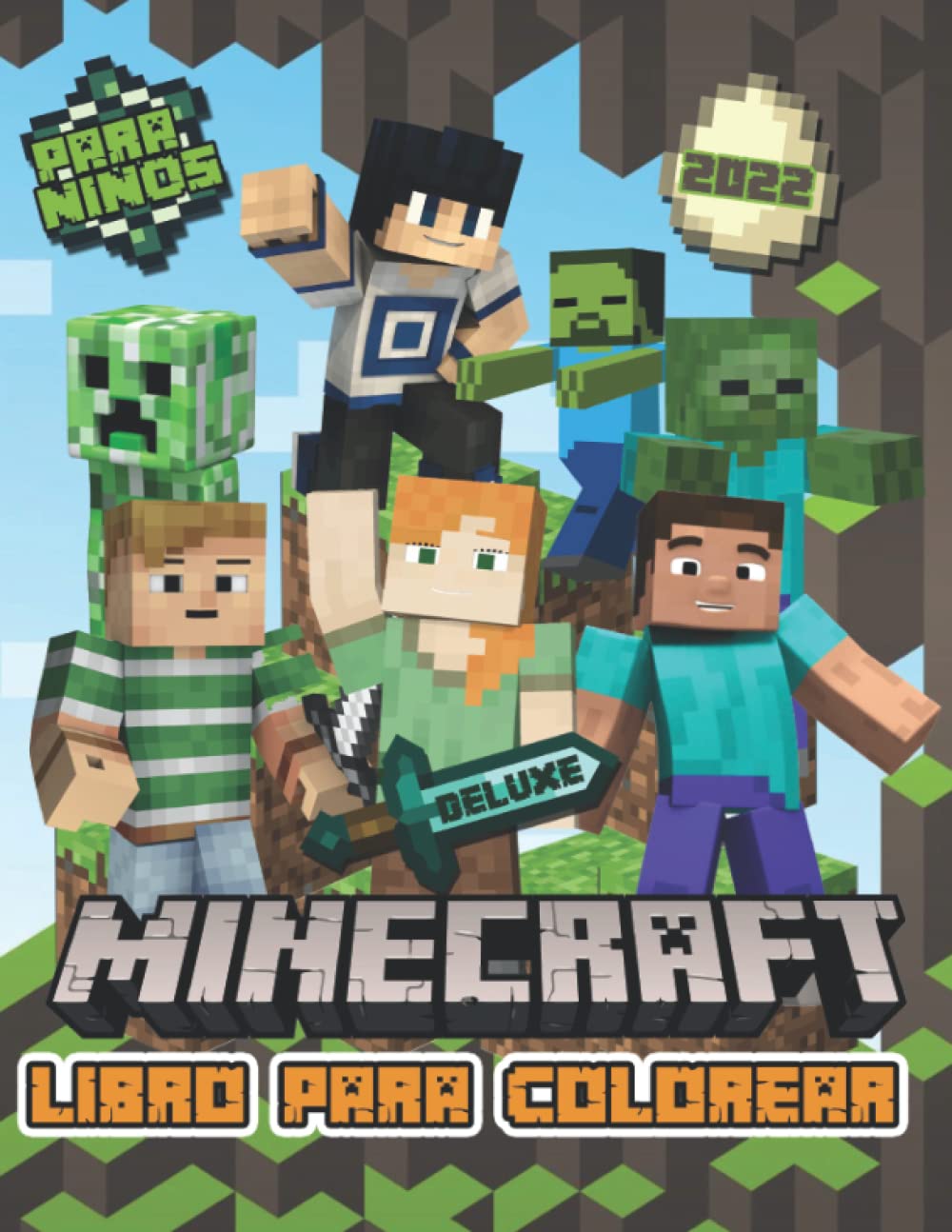 Buy Míneçraft Libro para Colorear: Impresionante Jumbo Míneçraft Libro ...