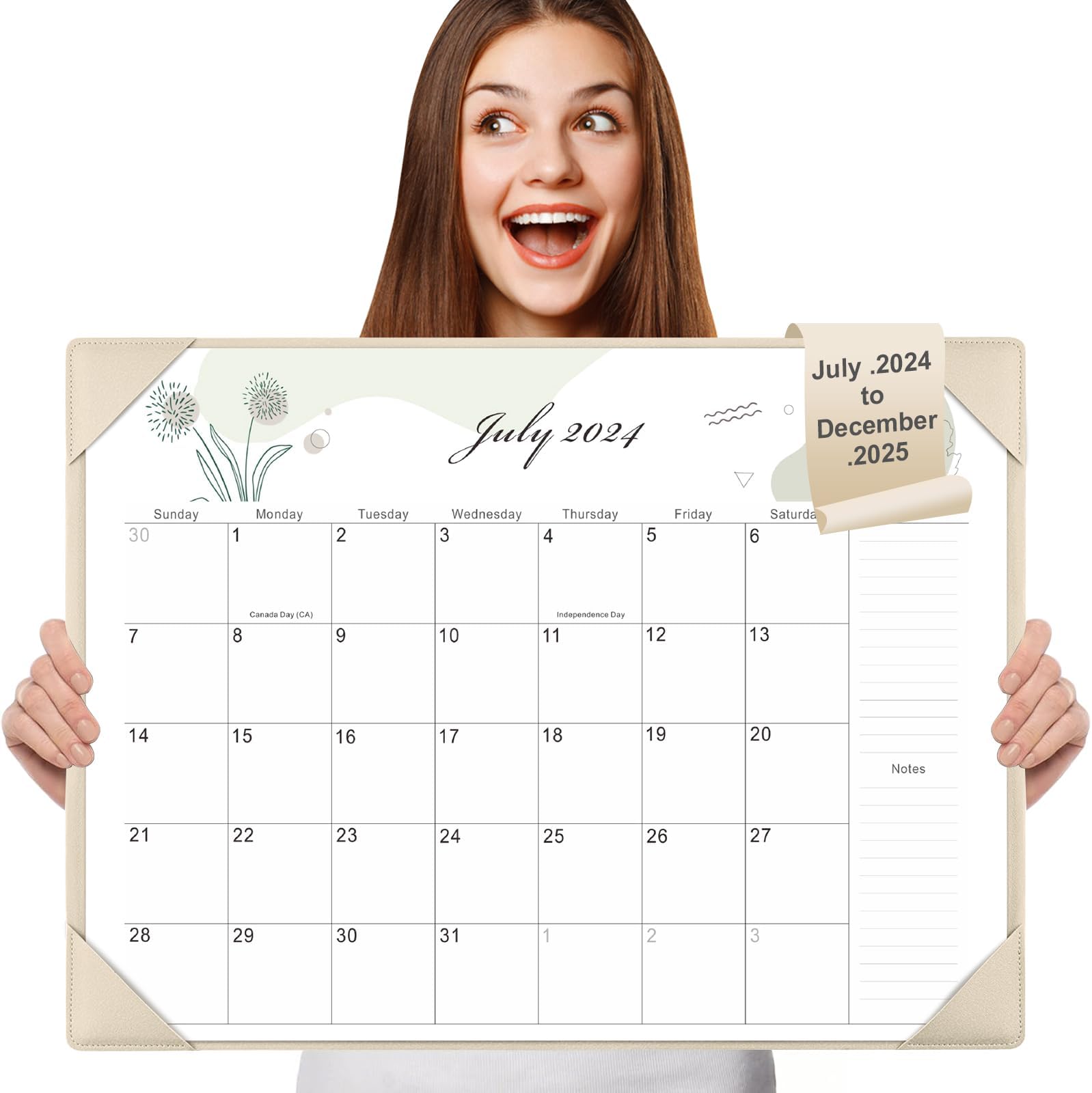 Amazon.com : Black Painted Dots on White Calendar Chart, 17" x 22 ...
