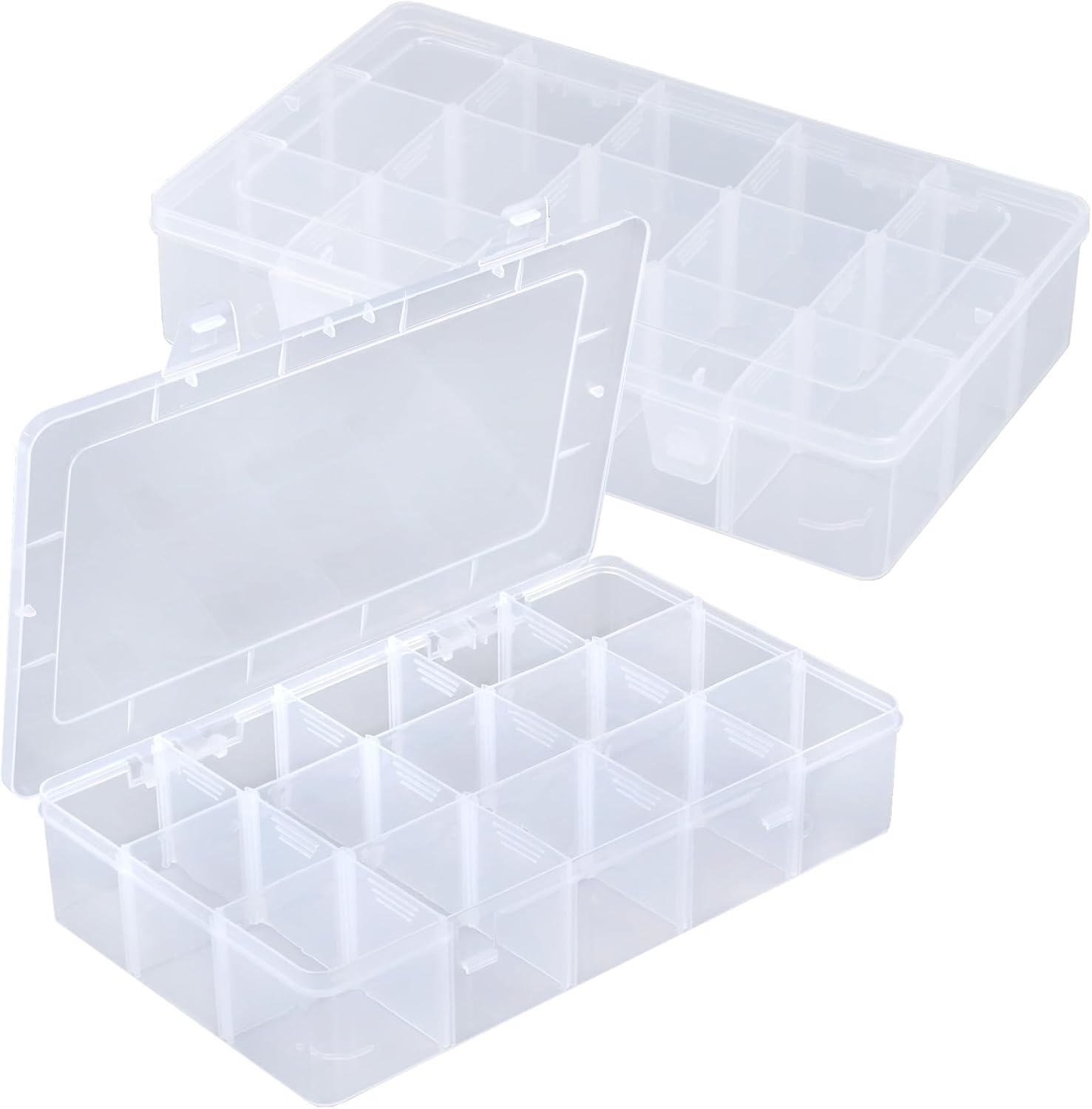 Amazon.com: Sjqecyfv Plastic Organizer Tackle Box Organizer Clear ...