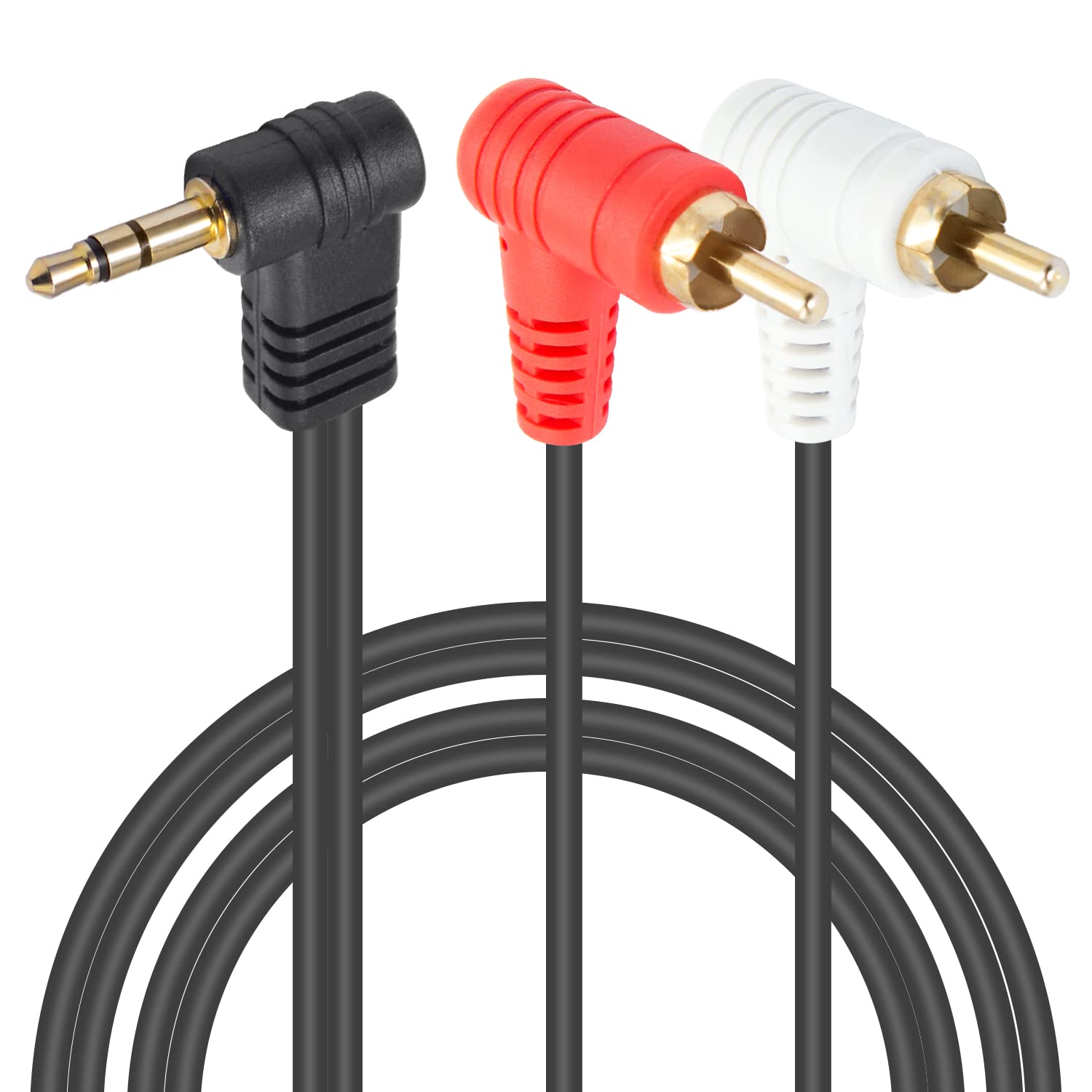 Amazon.com: Poyiccot RCA to Aux Cable 5ft, 3.5mm to 2RCA Audio Cable ...