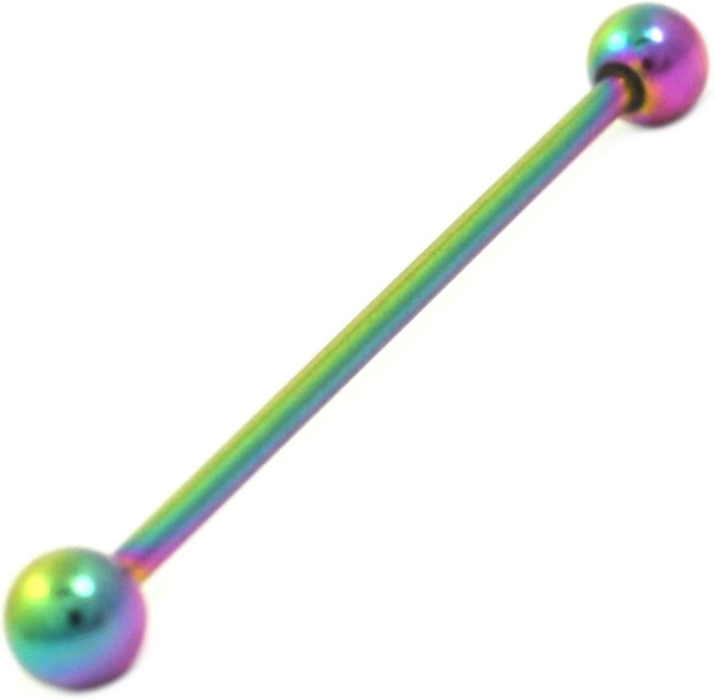 Amazon.com: BYB Barbells Rainbow Titanium Plated Industrial Barbell ...