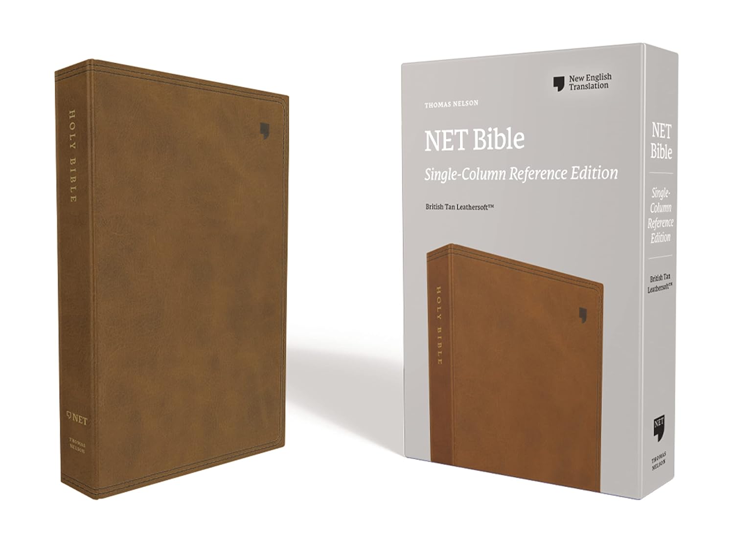 NET Bible, Single-Column Reference, Leathersoft, Brown, Comfort Print ...
