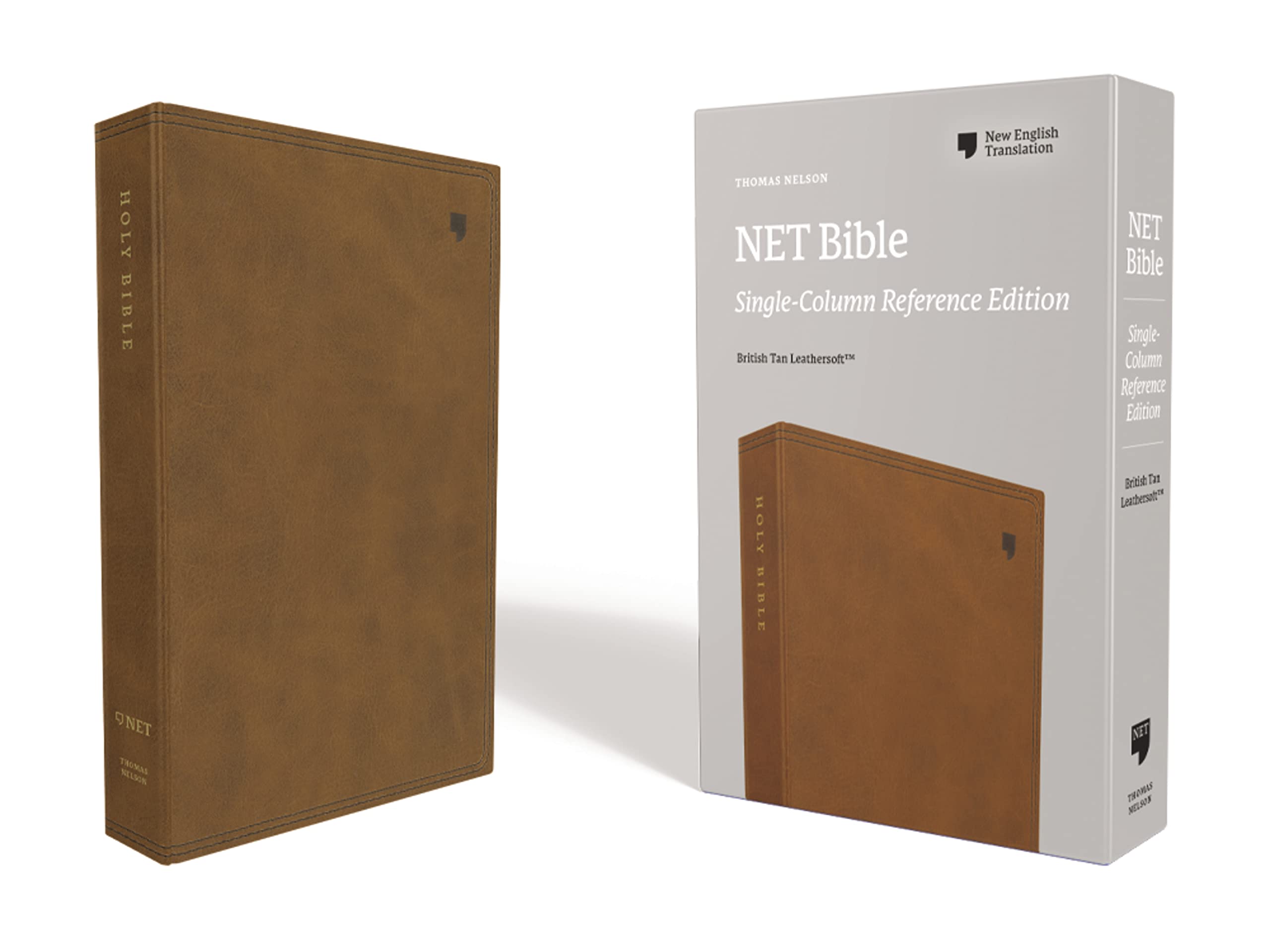 NET Bible, Single-Column Reference, Leathersoft, Brown, Comfort Print ...