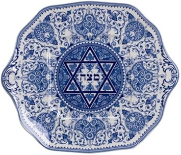 Amazon.com | Spode Judaica Passover Matzoh Plate: Platters