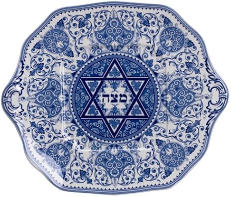 Amazon.com | Spode Judaica Passover Matzoh Plate: Platters