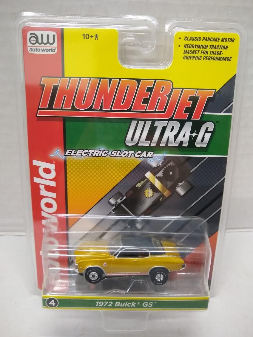 Auto World SC411-4B 1972 GS HO Scale Electric Slot Car - Gold