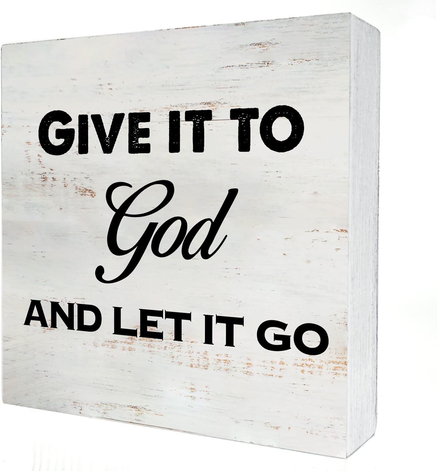 Amazon.com: Give It to God and Let It Go Wooden Box Sign with Saying ...
