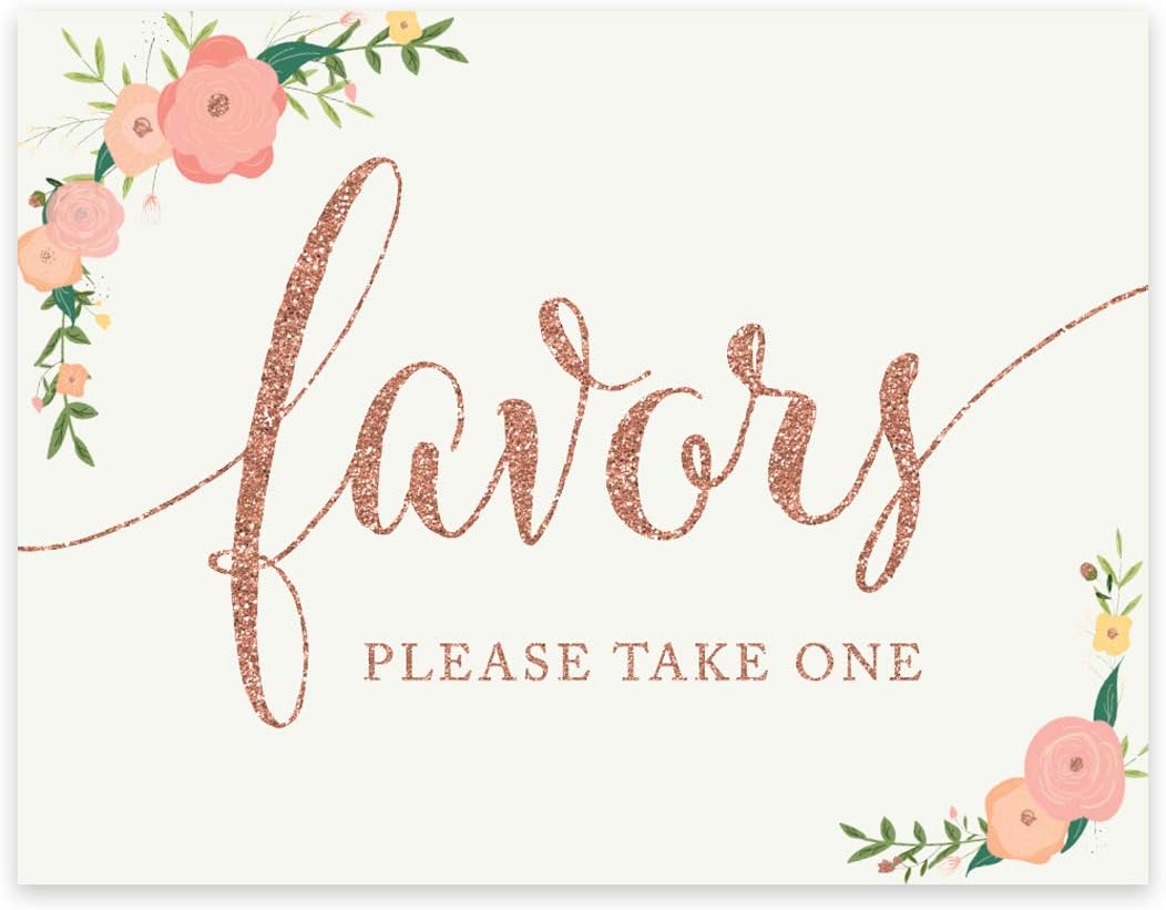 Amazon.com: Please Take One Table Sign with Easel, Floral Watercolor ...