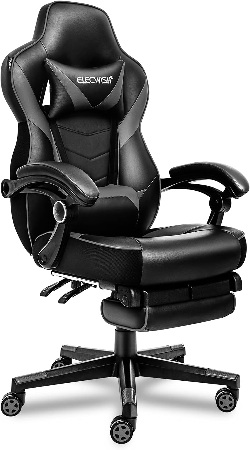 GT OMEGA Office Chair, PVC, Black Next White, Oversize : Amazon.co.uk ...