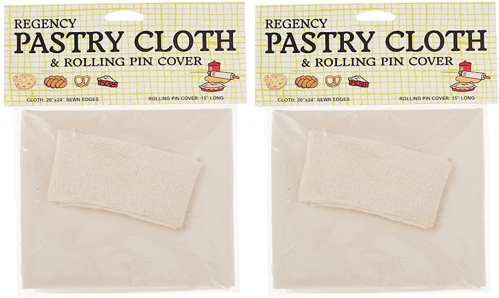 Amazon.com: Unbleached Cotton Pastry Cloth and Rolling Pin Cover Set ...