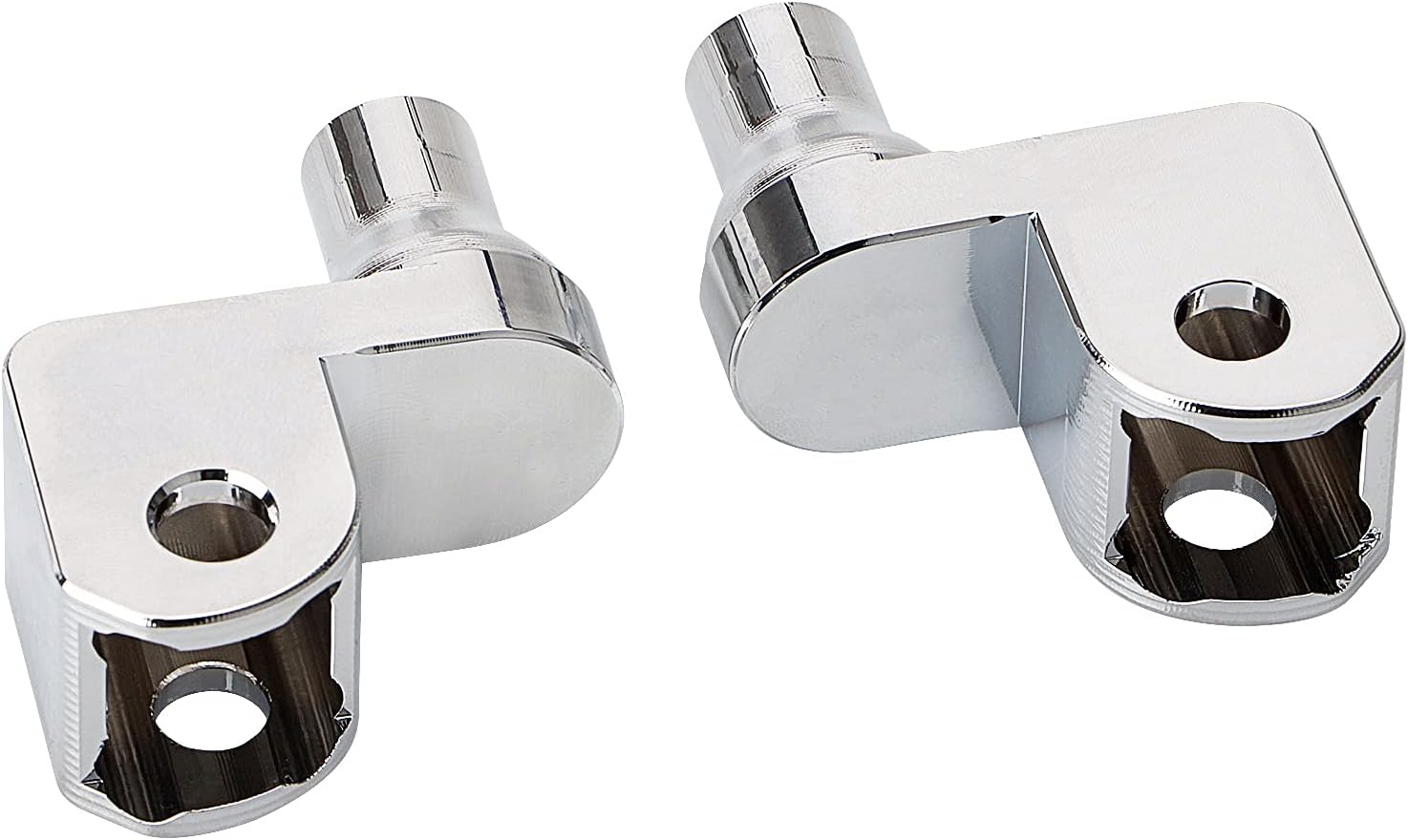 Amazon.com: SHMTOOL Chrome Billet Front Foot Pegs Connection Adapter ...