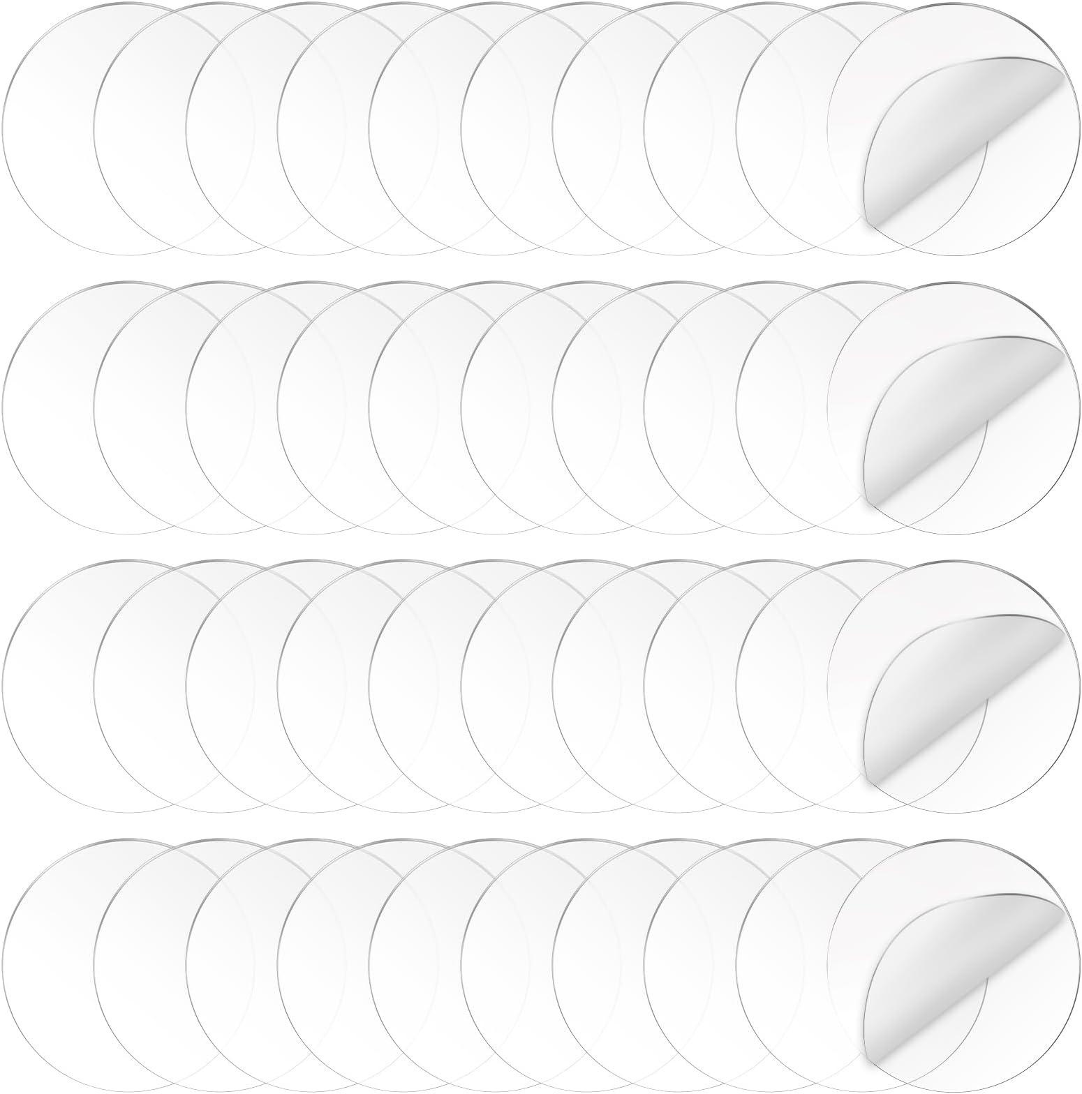 Amazon.com: 40 Pieces Clear Acrylic Circles Acrylic Blanks Transparent ...