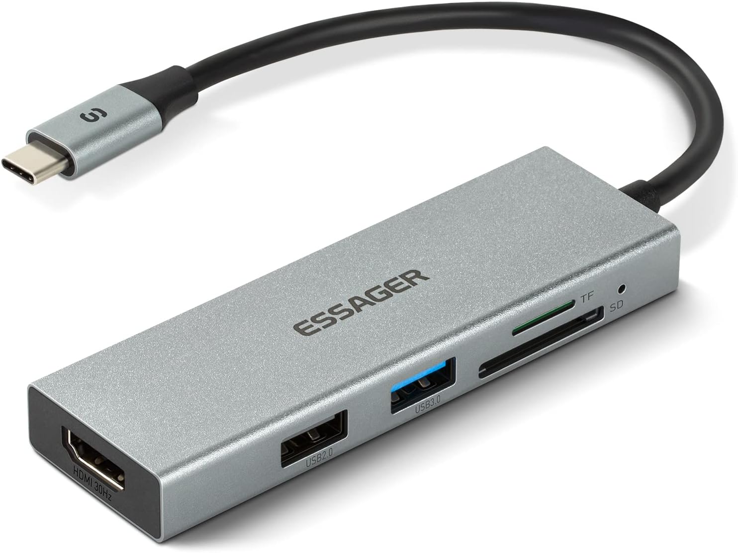 Hub USB C 5 em 1 com HDMI 4k60hz, adaptador multiportas USB portátil ...