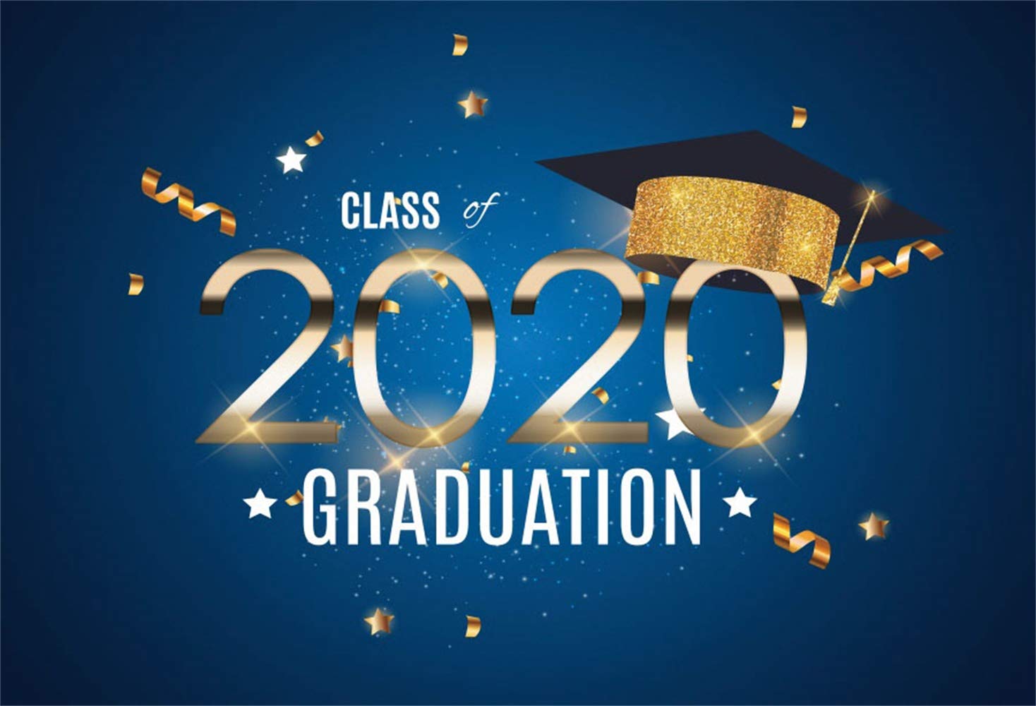 Leowefowa 10x6 5ft Class Of 2020 Graduation Party Backdrop For ...