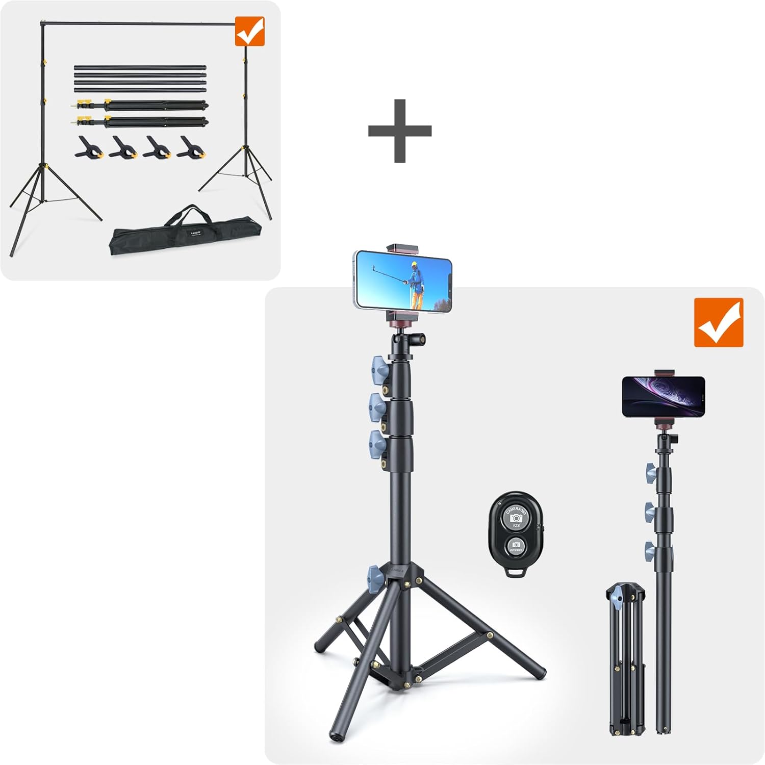 Amazon.com: LINCO Backdrop Stand for Parties 10x6.5ft Adjustable ...