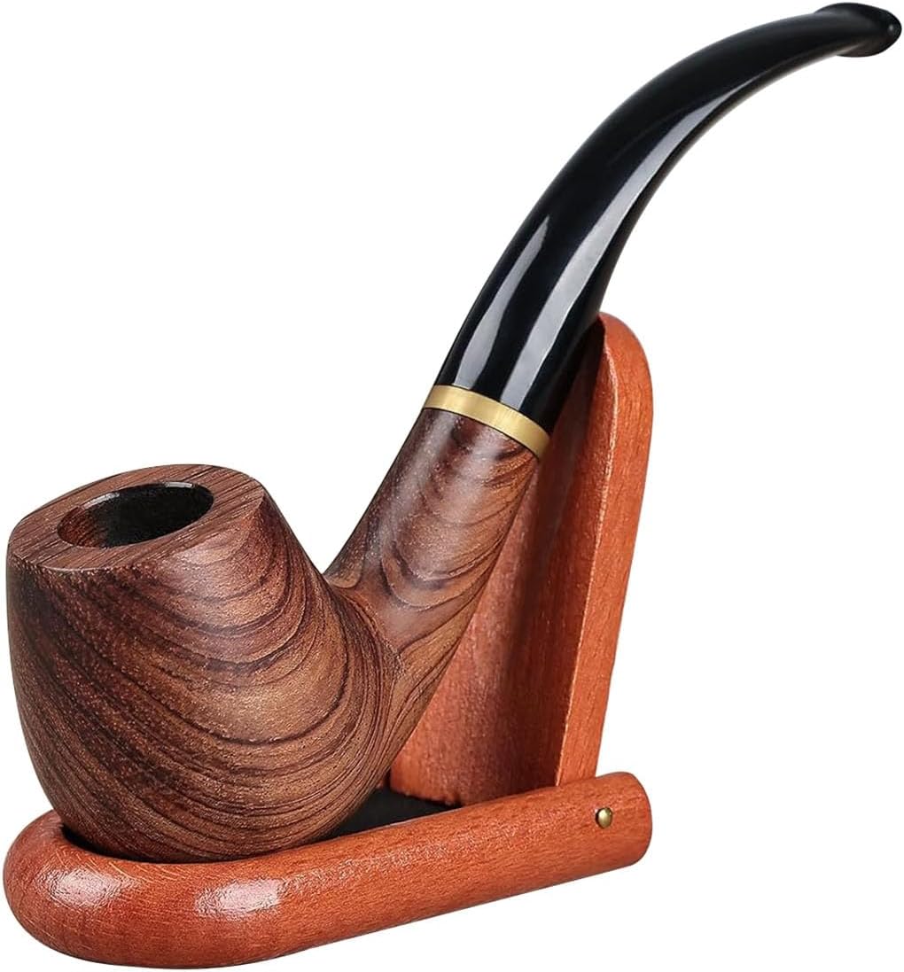 Amazon.com: Joyoldelf Redwood Pipe Set, Windproof Wooden Pipe with ...