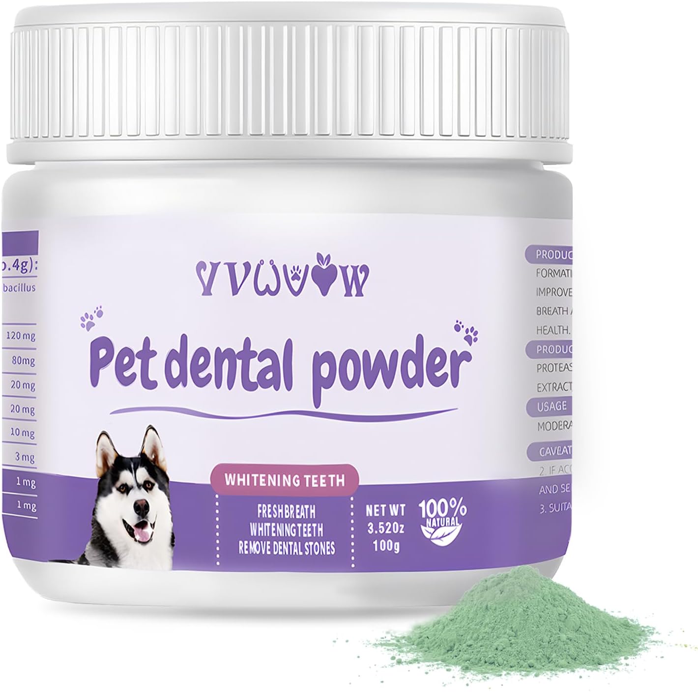 Dog Dental Powder, Dog Teeth Cleaning Powder for Dog Plaque and Tartar ...