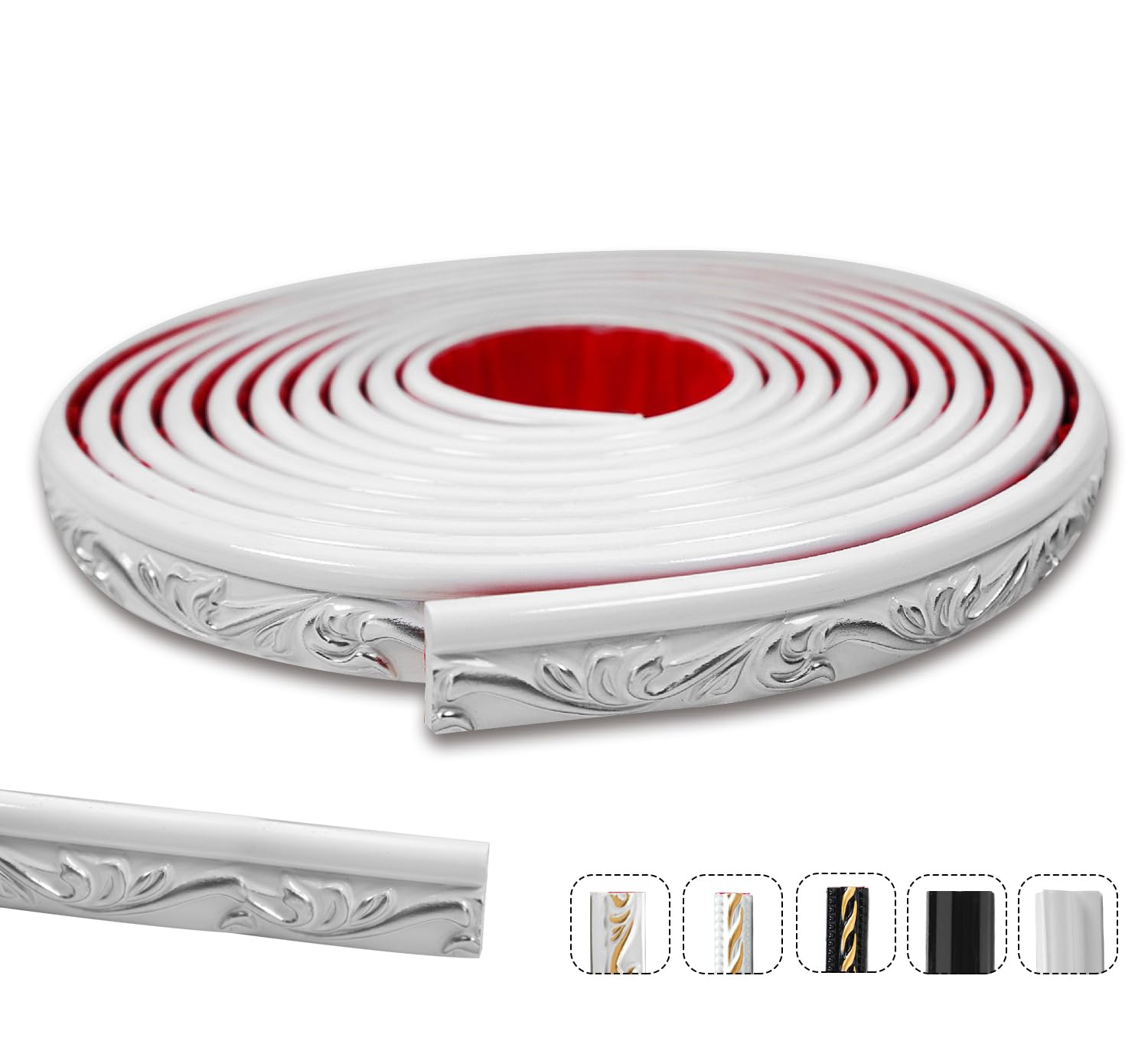 Amazon.com: W&S Peel and Stick Flexible Chair Rail Molding Wall Trim ...