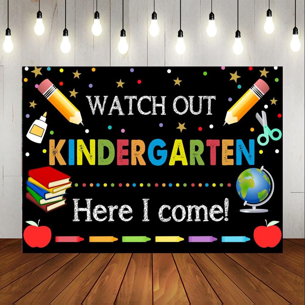 Amazon.com : Lofaris Kindergarten Back to School Backdrop Watch Out ...
