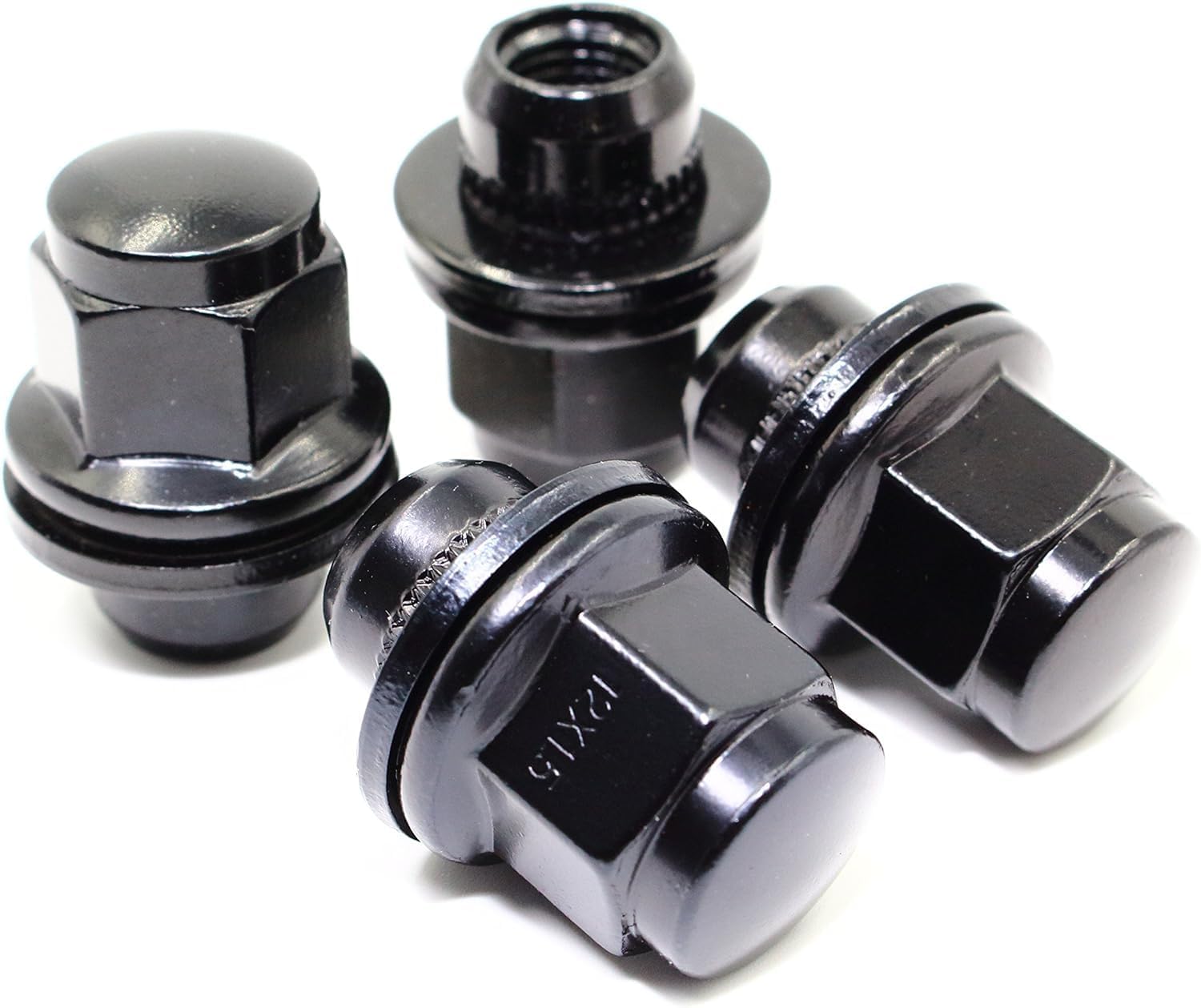 Amazon.com: Set of 4 12x1.5 Veritek Mag OEM Factory Washer Style Black ...