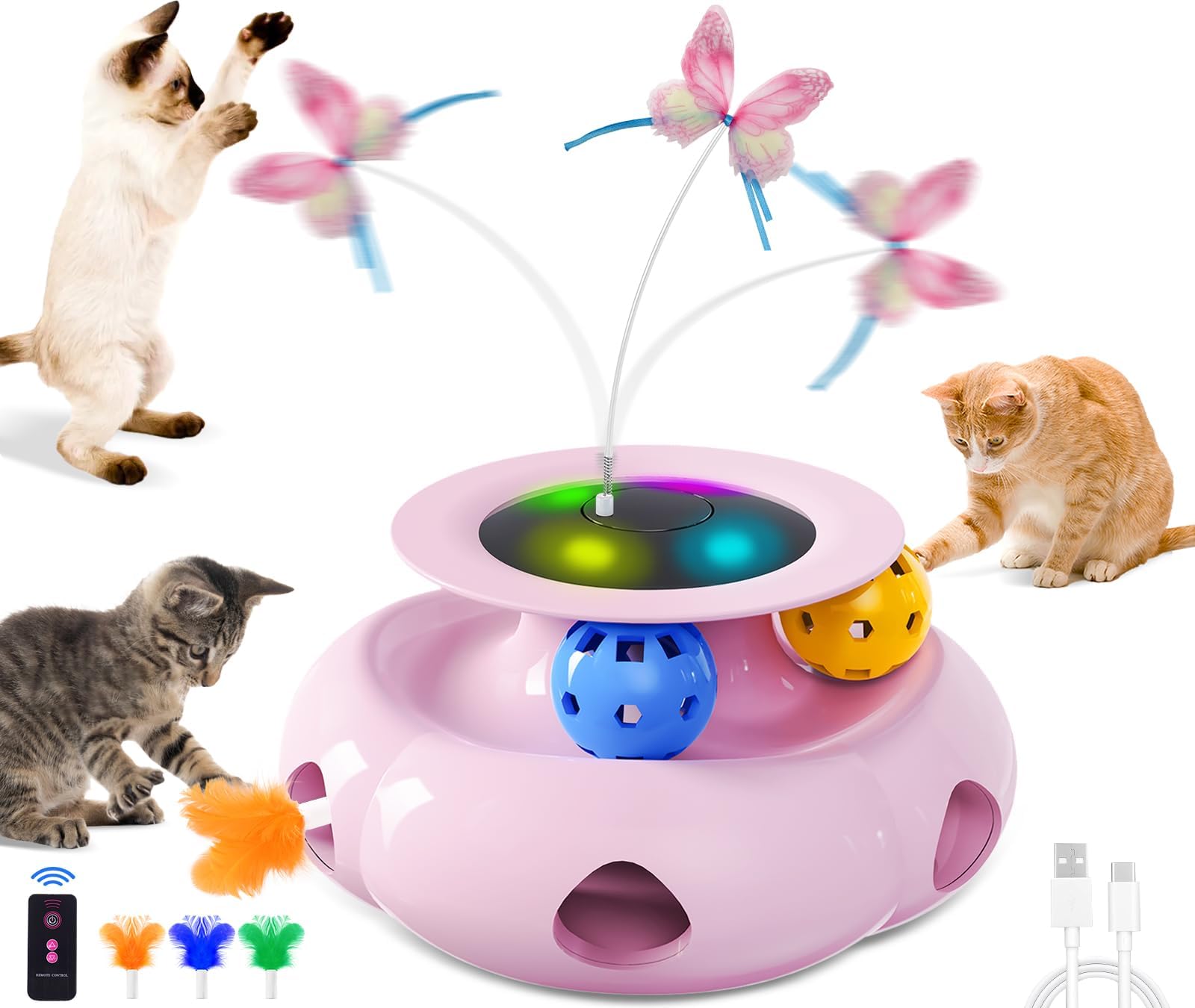 Amazon.com : Xuyub Cat Toys Interactive Rechargeable 3in1 Whack a Mole ...