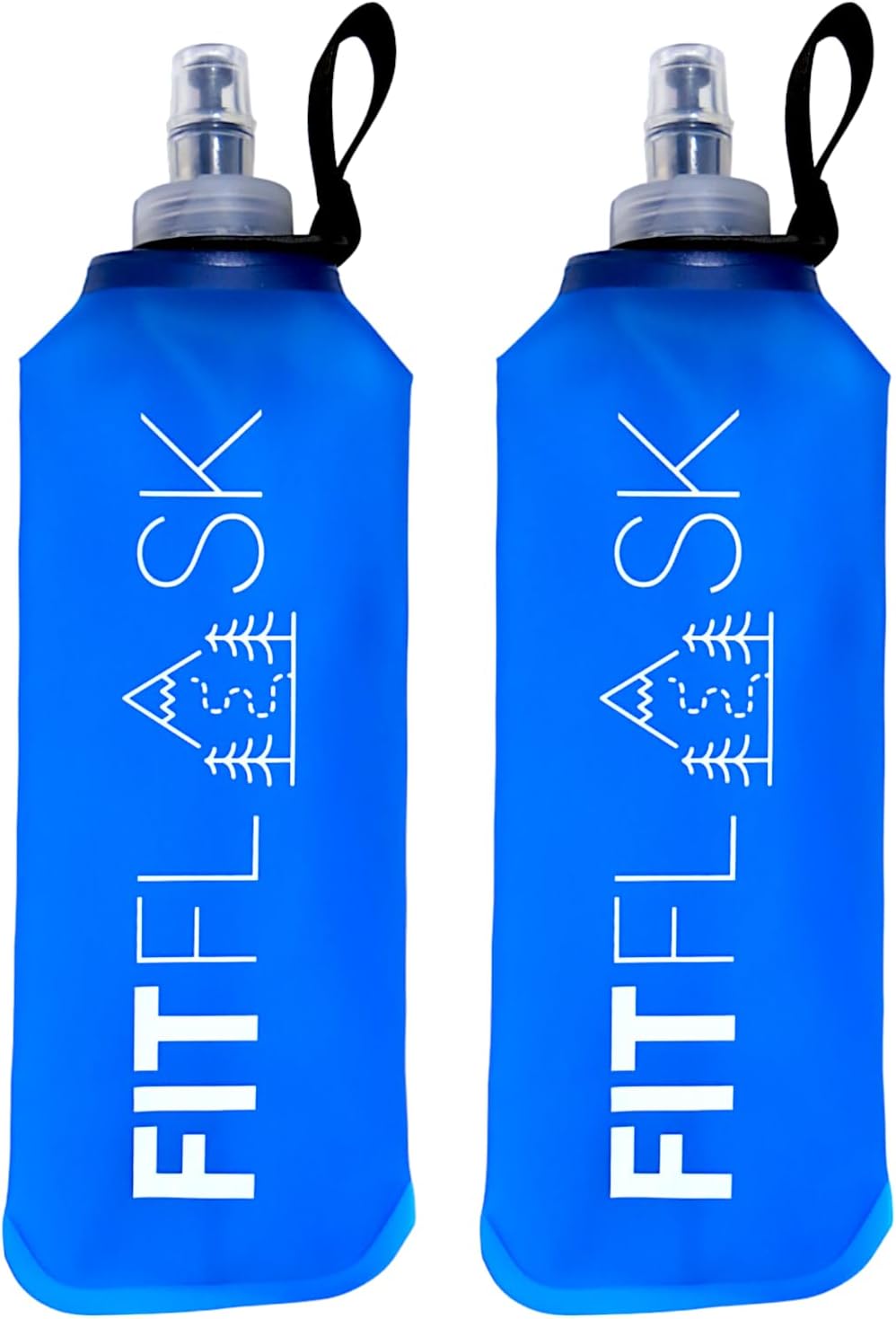 Amazon.com: FitFlask 2 Pack Soft Water Bottle, TPU Collapsible Flask ...